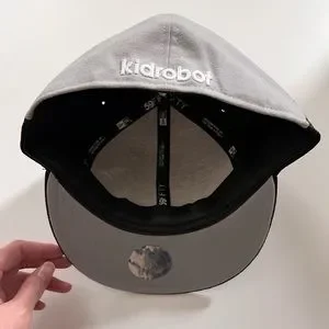 Kidrobot | Accessories | Kidrobot Hat Logo Face Black And Grey | Poshmark